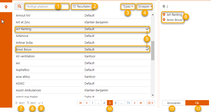 Hoe voeg ik een nuttige plaats groep toe?